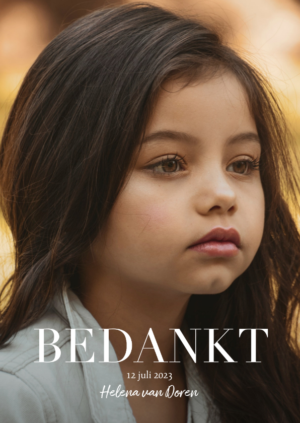 Communie bedankkaart klassieke letters en grote | Kaartje2go Communie bedankkaart klassieke letters en grote | Kaartje2go