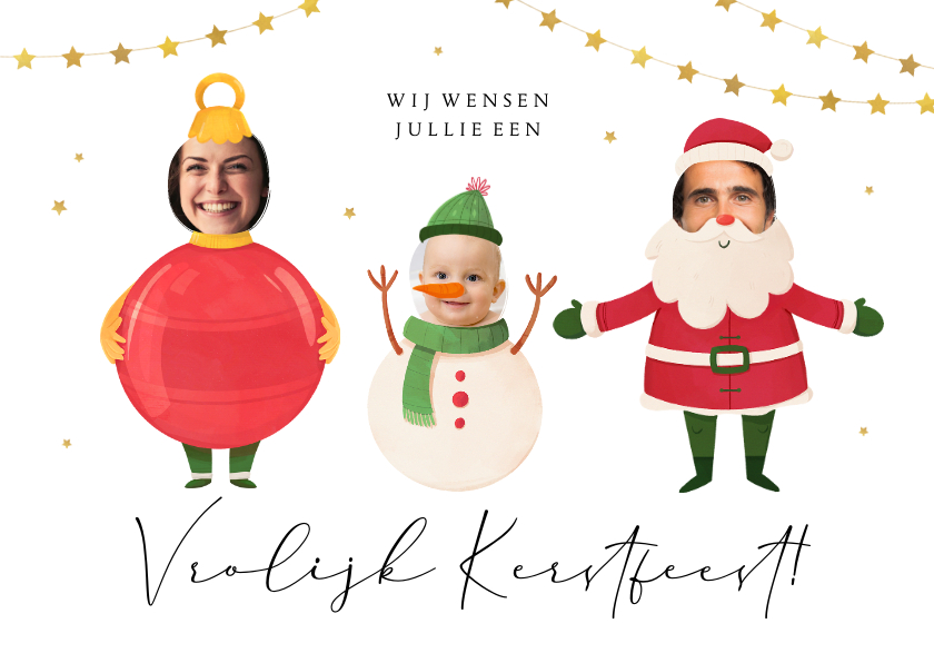 Kerstkaart vrolijk kerstfeest grappig kerstman | Kaartje2go