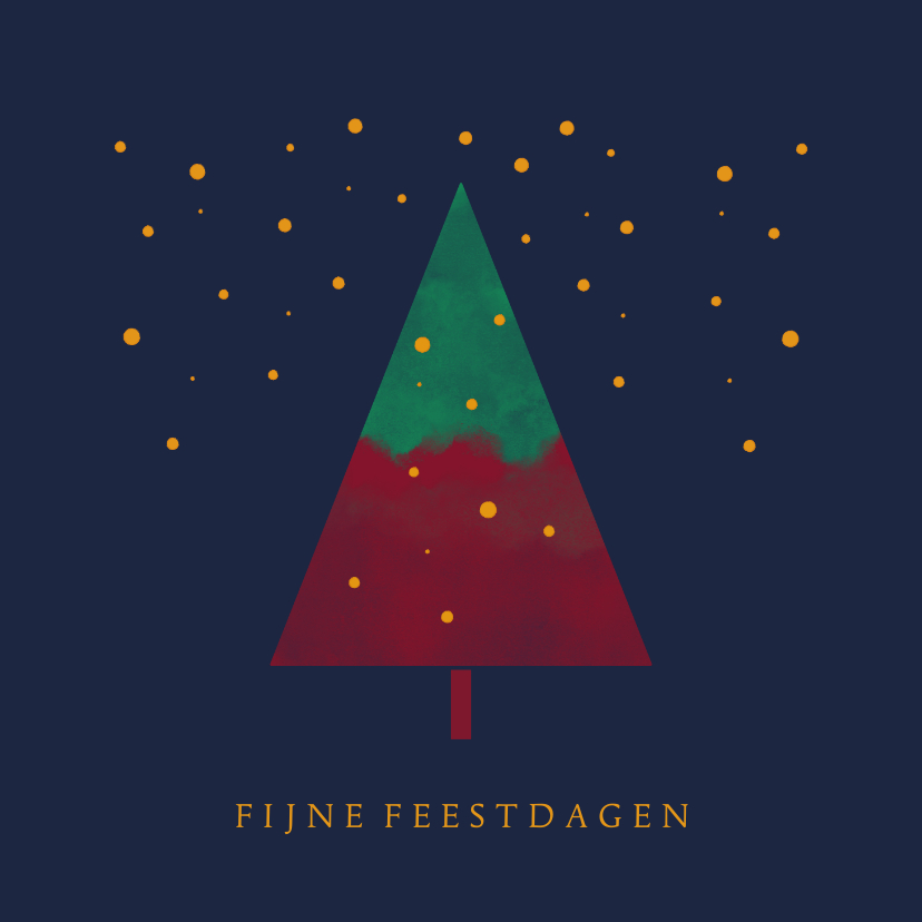 Moderne kerstkaart met kerstboom waterverf | Kaartje2go Moderne kerstkaart met kerstboom waterverf | Kaartje2go