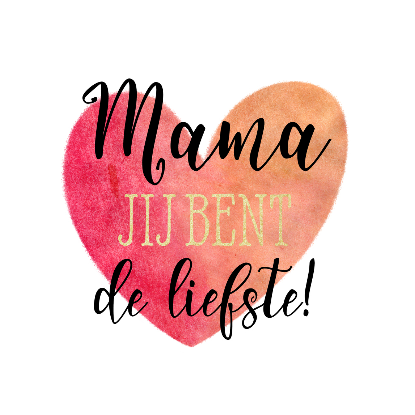 Moederdag kaart hart aquarel | Kaartje2go Moederdag kaart hart aquarel | Kaartje2go